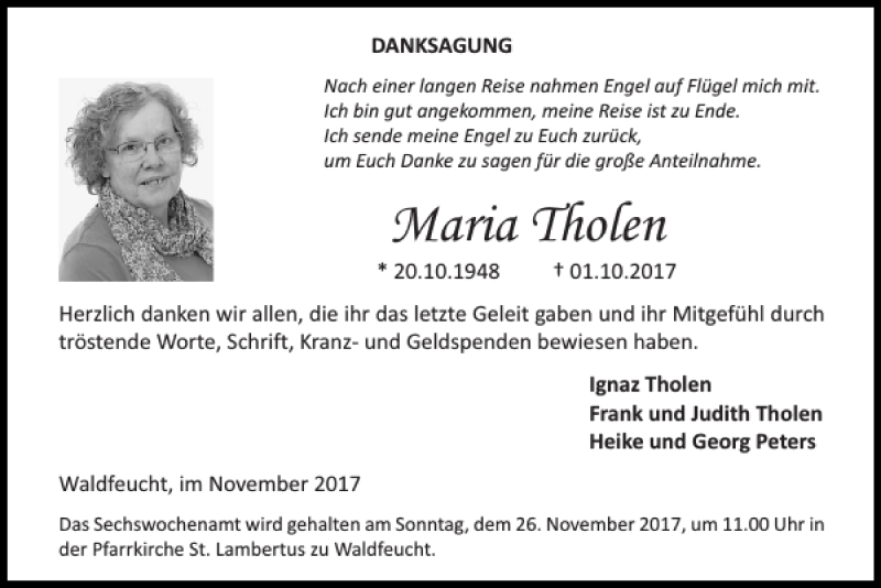 Traueranzeigen von Maria Tholen | Aachen gedenkt Traueranzeigen von Maria Tholen | Aachen gedenkt
