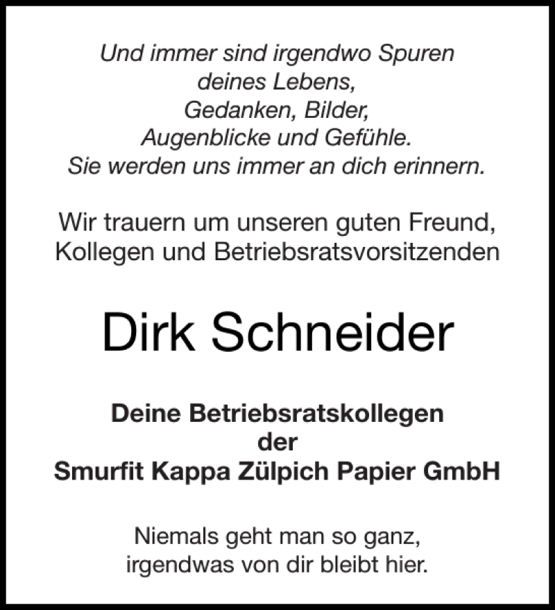 Traueranzeigen von Dirk Schneider | Aachen gedenkt Traueranzeigen von Dirk Schneider | Aachen gedenkt