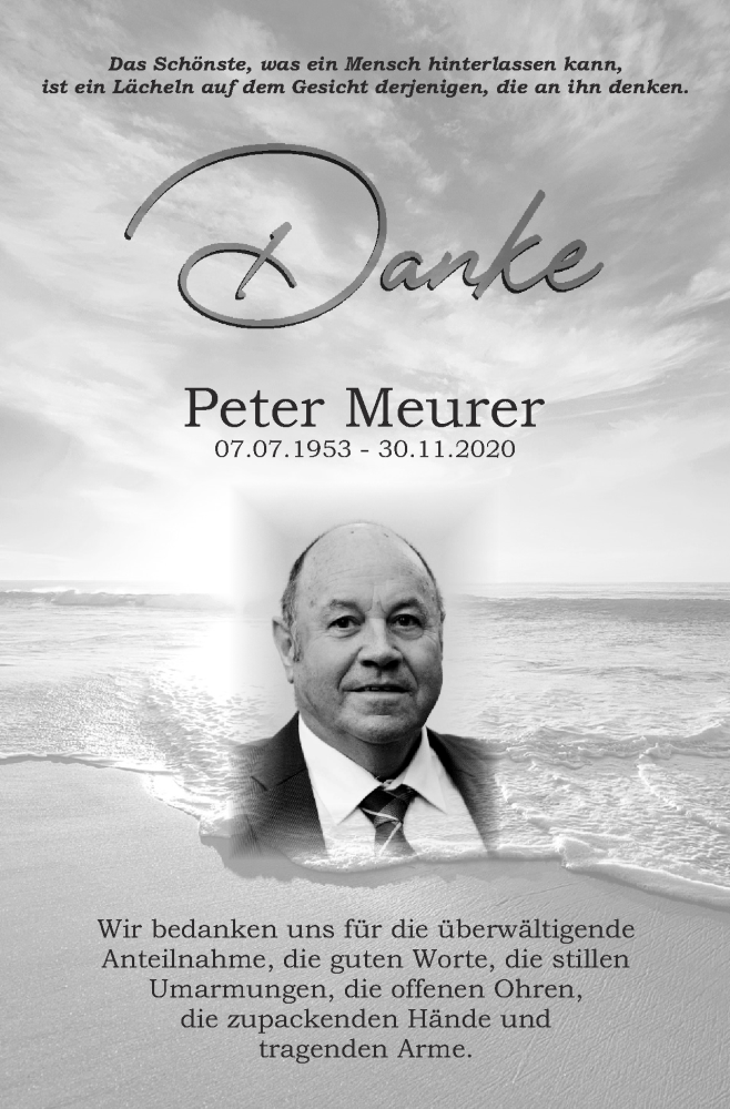 Traueranzeigen von Peter Meurer | Aachen gedenkt