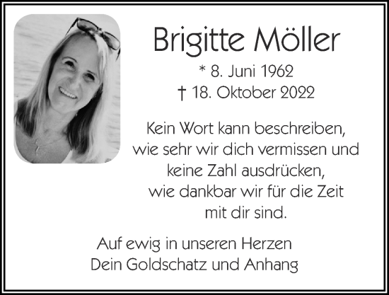 Traueranzeigen von Brigitte Möller | Aachen gedenkt