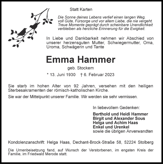 Traueranzeigen | Aachen gedenkt