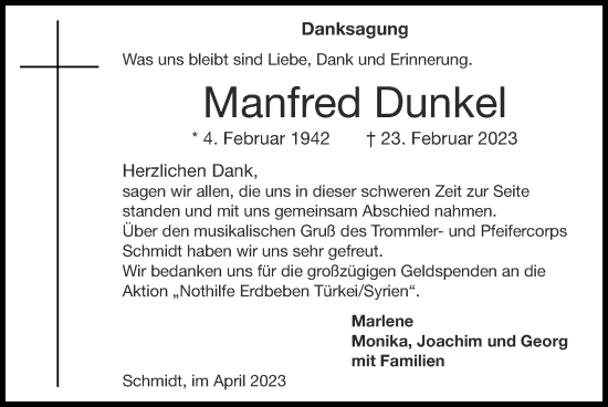 Traueranzeigen von Manfred Dunkel | Aachen gedenkt Traueranzeigen von Manfred Dunkel | Aachen gedenkt