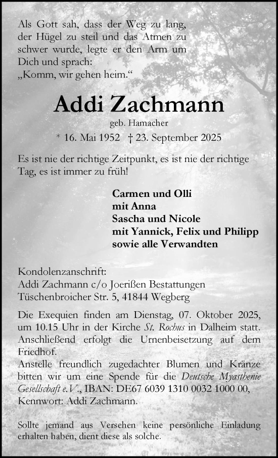 Traueranzeigen | Aachen gedenkt